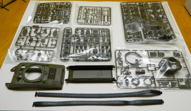 M4A3 (Tamiya) Build #1 – Parts Layout and Constructing the Engine ...