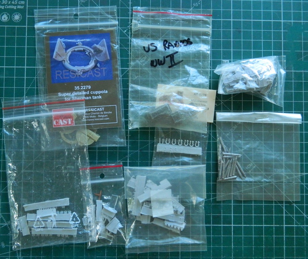 M4 (Tamiya) Build #1 – Parts Layout and Thinking Crazy Thoughts…and ...